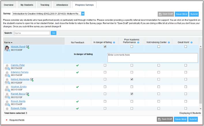 Completing a Progress Survey | Community College of Philadelphia