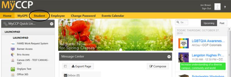 Registering for Courses through MyCCP (ESL) | Community College of ...