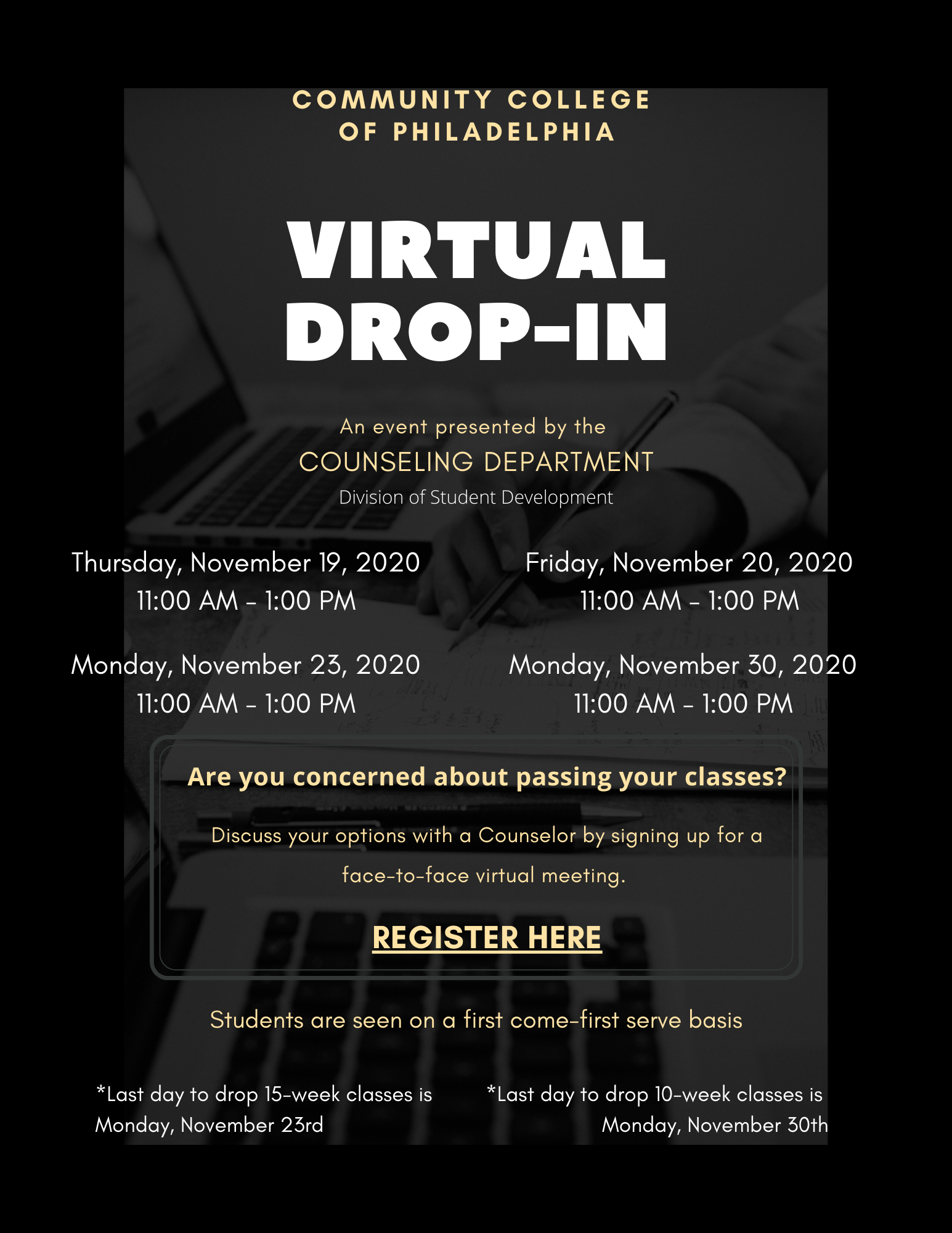 Virtual Drop-In | Community College of Philadelphia